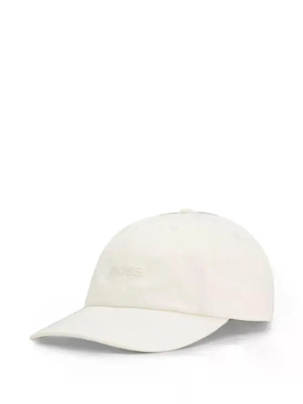 BOSS Logo Embroidered Baseball Cap - White
