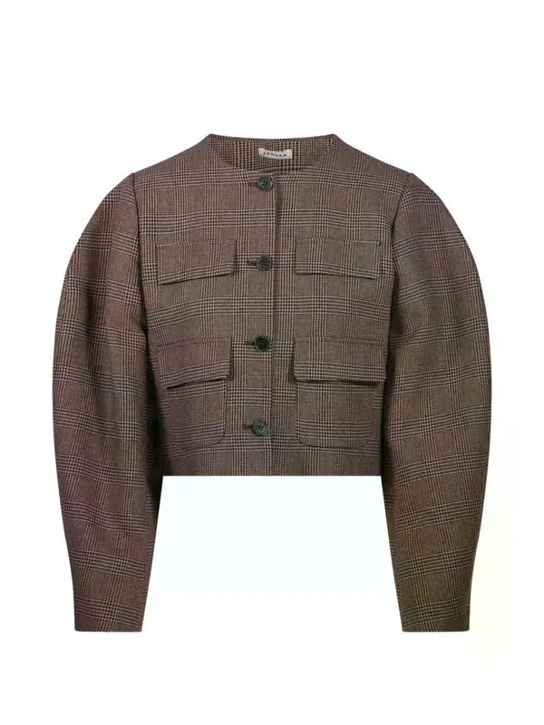 P.a.r.o.s.h Check Cropped Jacket