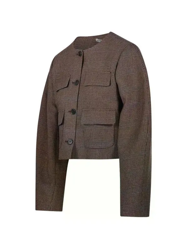 P.a.r.o.s.h Check Cropped Jacket