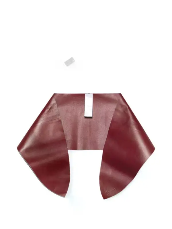 Givenchy Logo-debossed Leather Scarf - Red