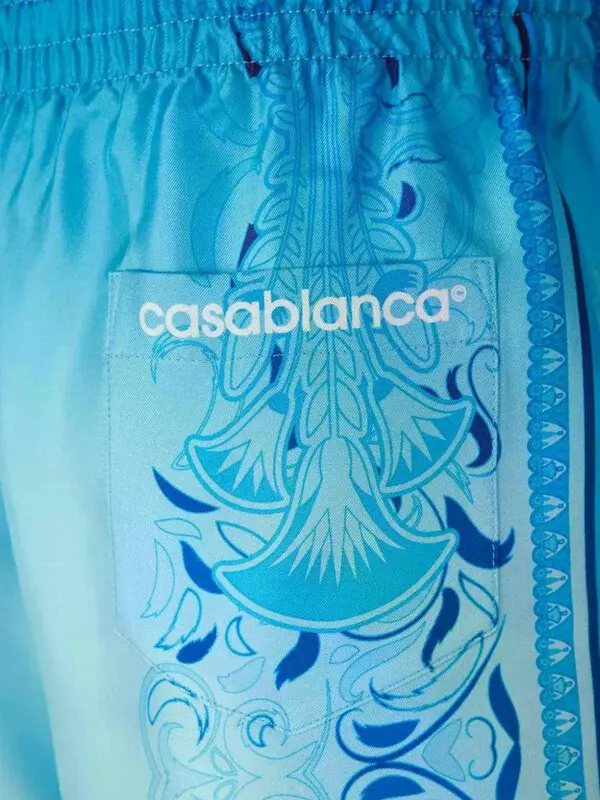 Casablanca Egypsonrug Silk Shorts