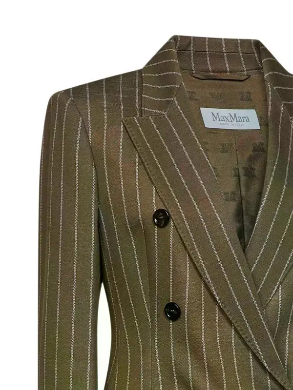 Max Mara Balta Double-breasted Pinstripe Blazer
