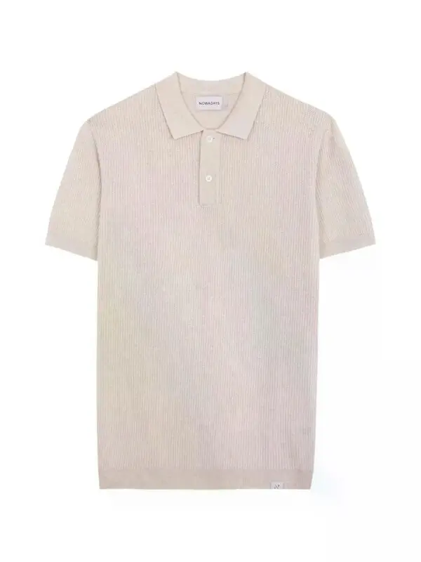 NOWADAYS Ribbed-knit Polo Shirt