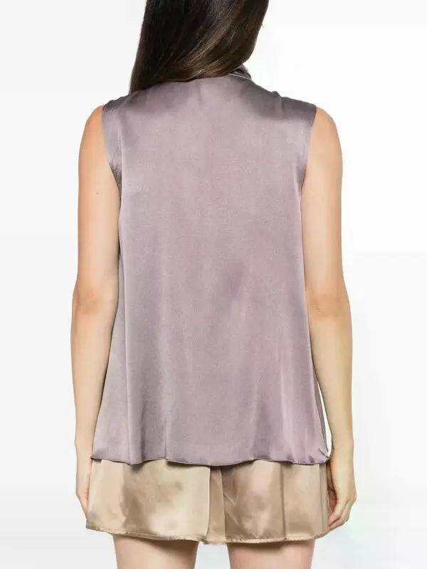 Alberta Ferretti Tie-neck Sleeveless Shirt