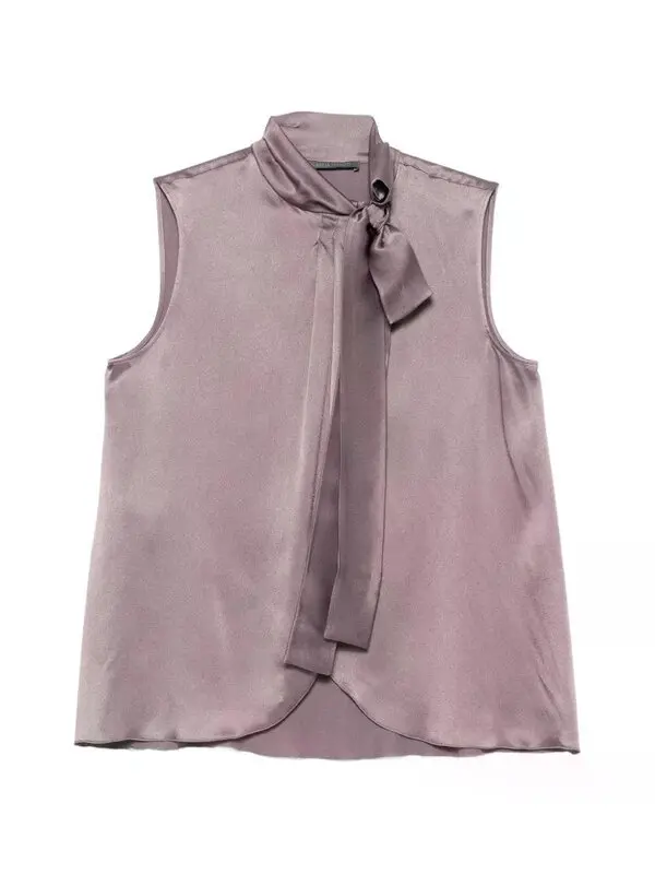 Alberta Ferretti Sleeveless Tie-neck Shirt