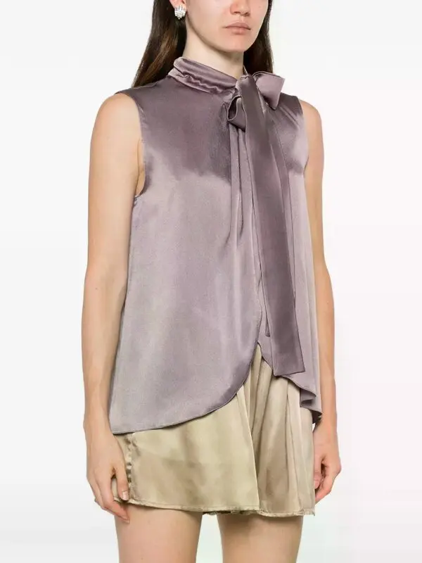 Alberta Ferretti Sleeveless Tie-neck Shirt