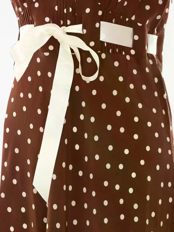 Rixo Marlice Polka-dot Silk Maxi Dress