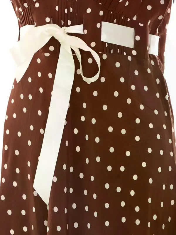 Rixo Marlice Polka-dot Silk Maxi Dress