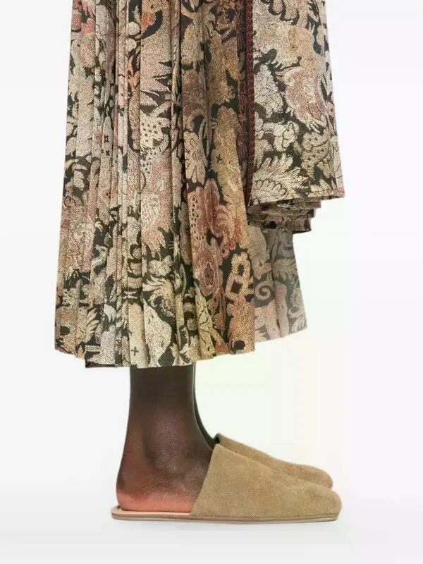 PIERRE-LOUIS MASCIA Beige Floral Print Asymmetric Skirt - Neutrals