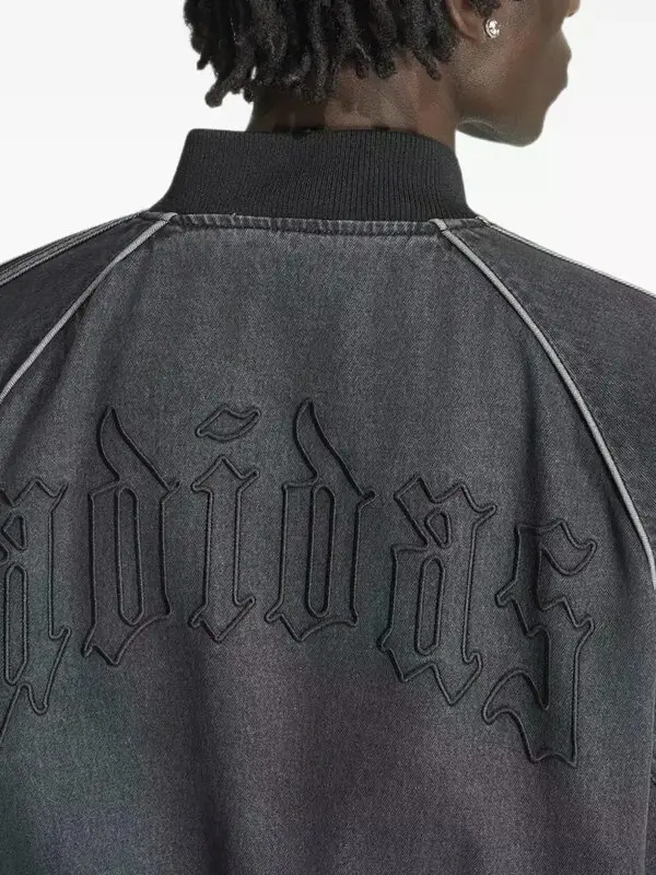 Adidas Logo-embroidered Denim Jacket