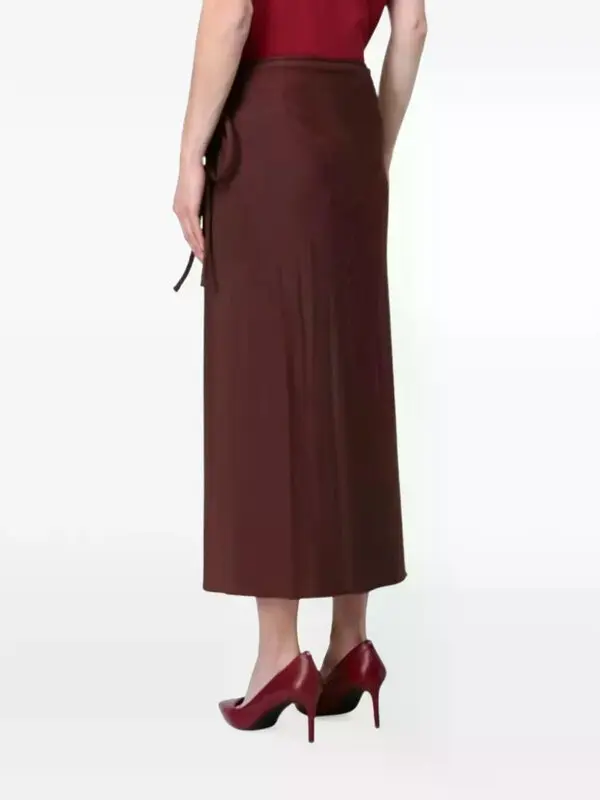 Max Mara Wrap-style Gathered Skirt