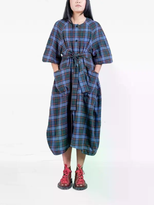 Henrik Vibskov Plaid Midi Dress