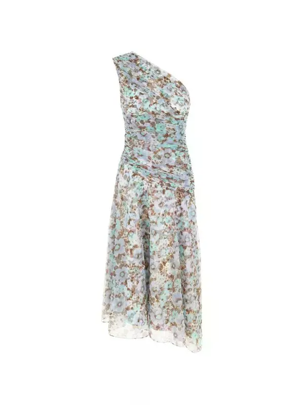 Tory Burch One-shoulder Floral-print Dress