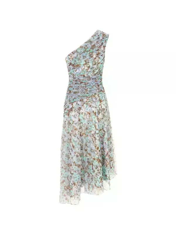Tory Burch One-shoulder Floral-print Dress