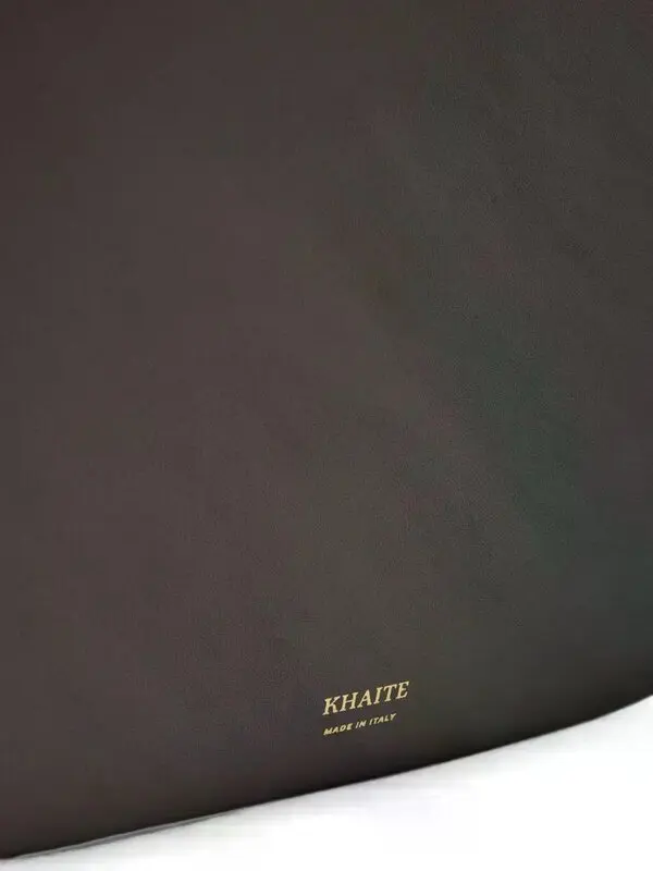 Khaite Curved Leather Tote Bag - Brown