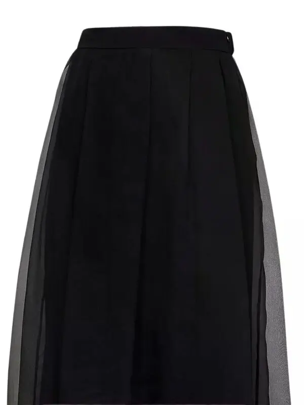 Brunello Cucinelli Pleated Layered Midi Skirt