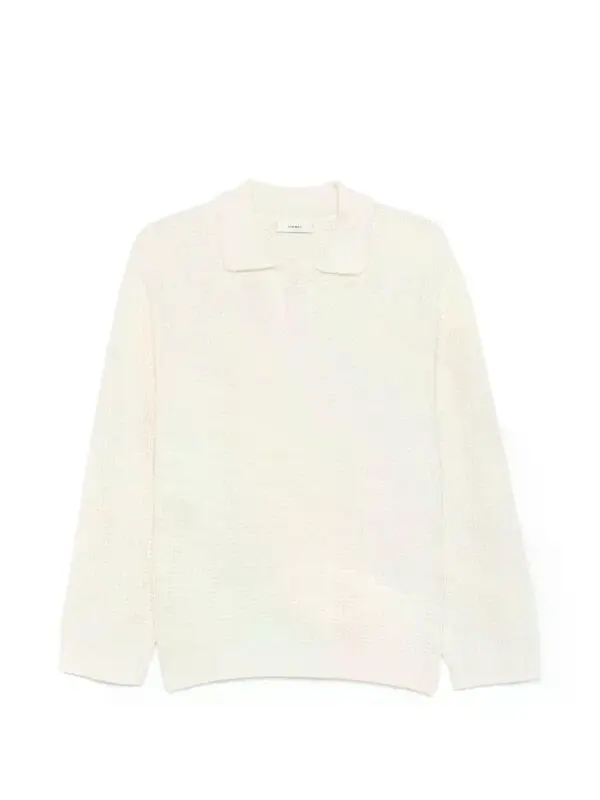 Commas Waffle-knit Buttoned Sweater