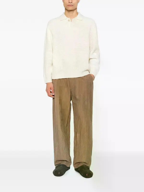 Commas Waffle-knit Buttoned Sweater