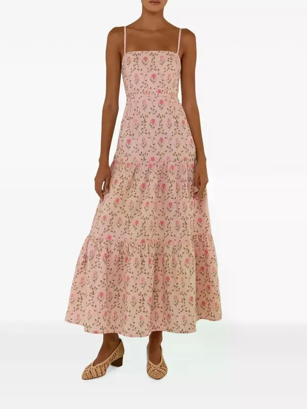 PALM. NOOSA Kira Floral-print Midi Dress - Pink