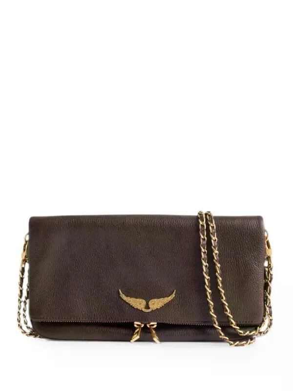 Zadig&Voltaire Rock Leather Clutch Bag - Brown