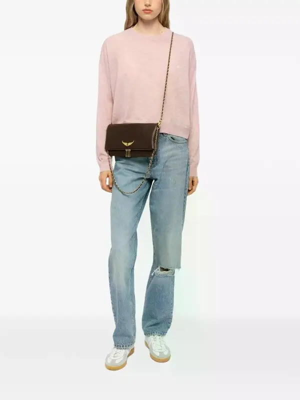 Zadig&Voltaire Rock Leather Clutch Bag - Brown
