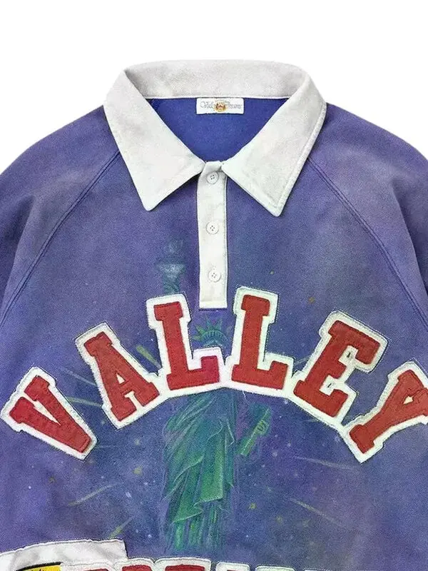 VALE FOREVER Patchwork Graphic-print Polo Shirt