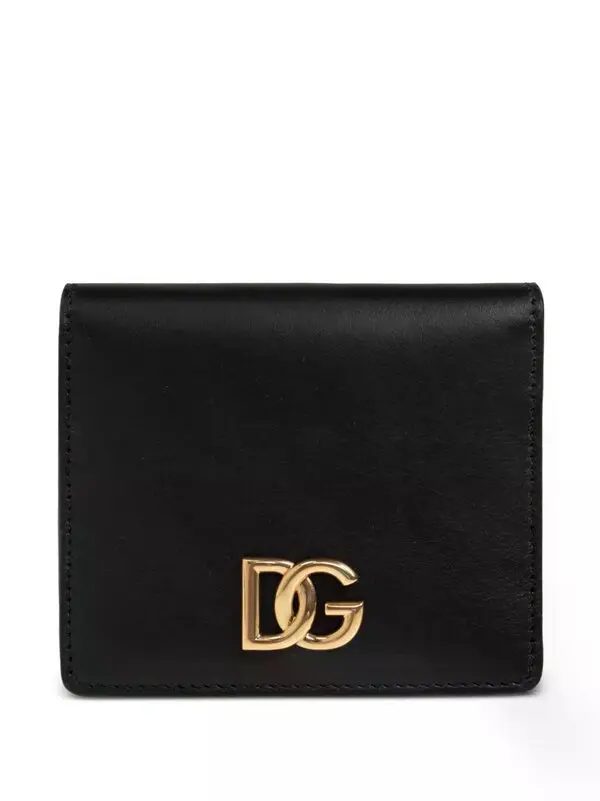 Dolce & Gabbana Logo-plaque Leather Wallet - Black