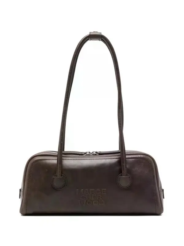 MARGESHERWOOD Logo-embossed Leather Shoulder Bag - Brown
