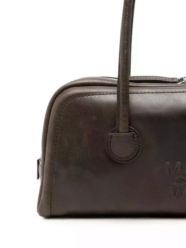 MARGESHERWOOD Logo-embossed Leather Shoulder Bag
