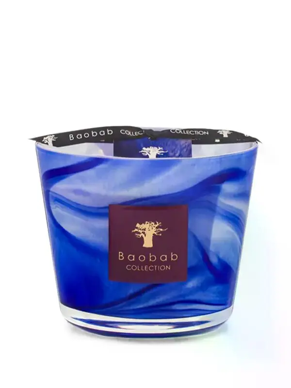 BAOBAB COLLECTION Marbled-effect Candle - Blue