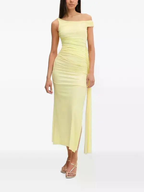 Bardot Layana Ruched One-shoulder Maxi Dress