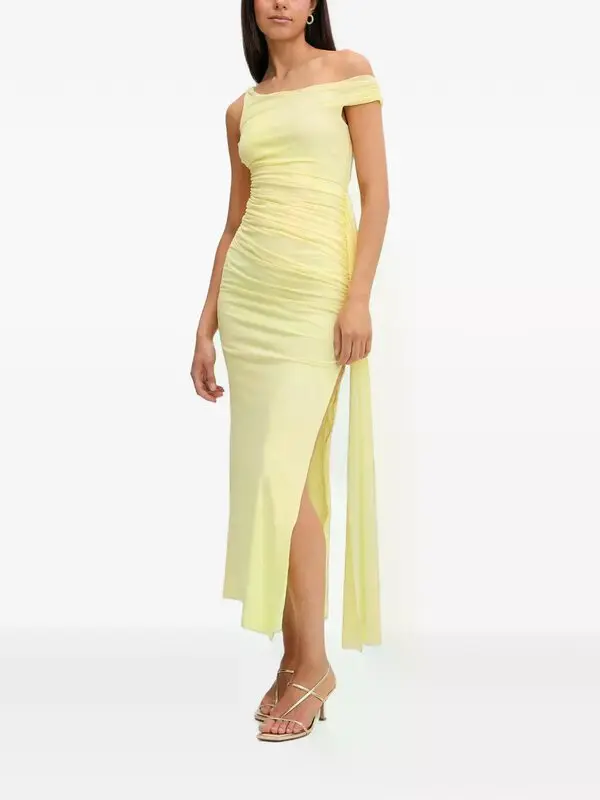 Bardot Layana Ruched One-shoulder Maxi Dress