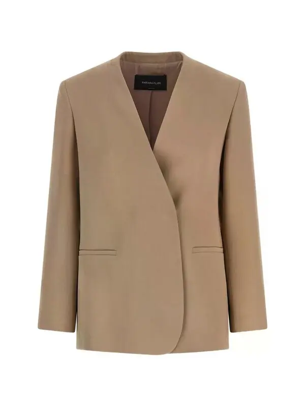 Fabiana Filippi Lapel-free V-neck Blazer