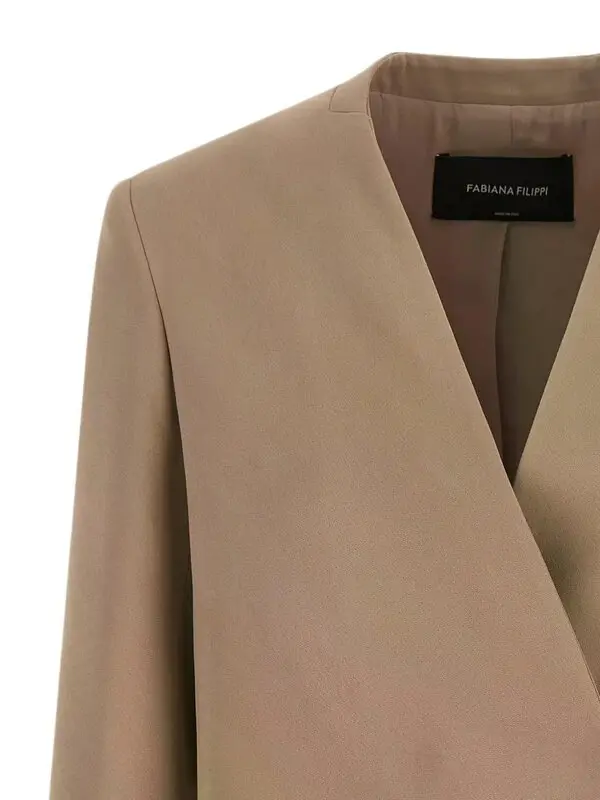 Fabiana Filippi Lapel-free V-neck Blazer