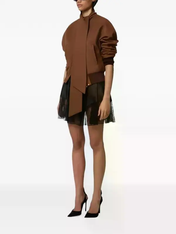 Nina Ricci Scarf-detail Ottoman Fitted Jacket