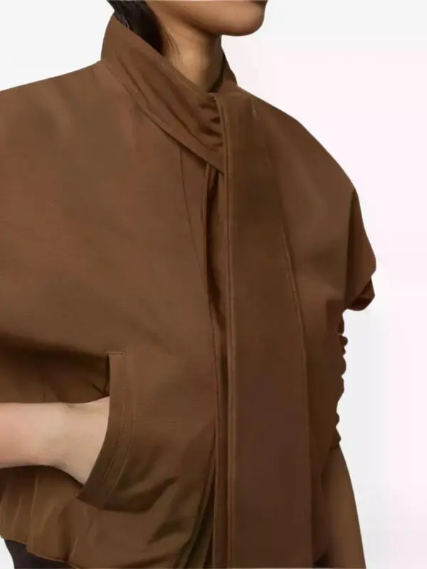 Nina Ricci Scarf-detail Ottoman Fitted Jacket