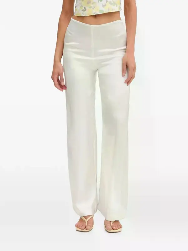 Bardot Devin Mid-rise Palazzo Pants - White