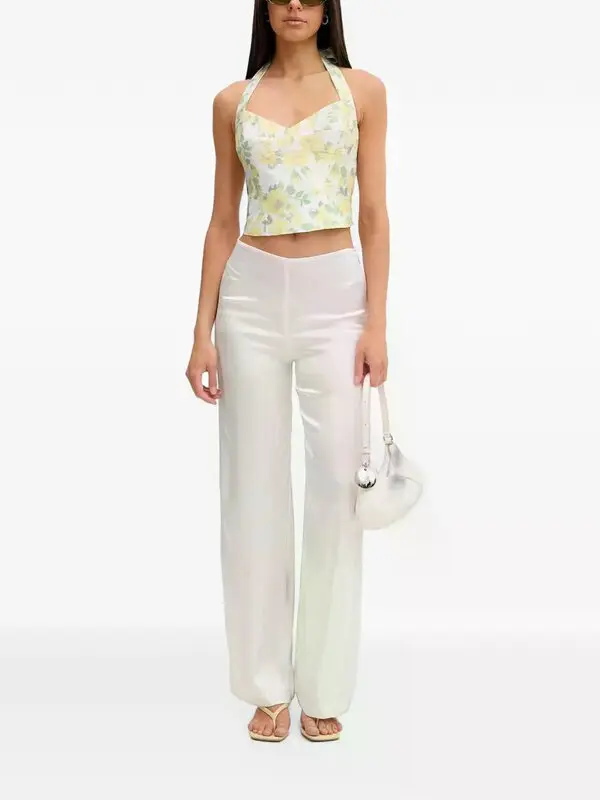 Bardot Devin Mid-rise Palazzo Pants - White