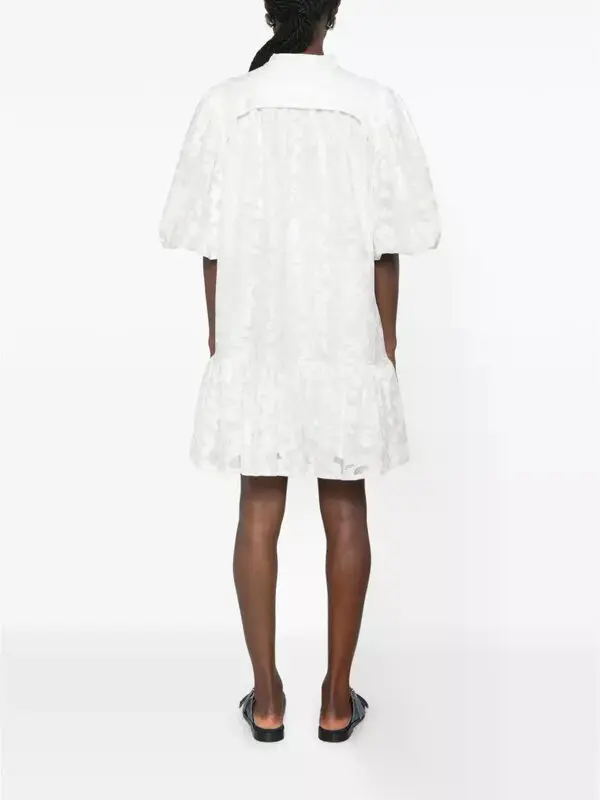 PAPER LACE Floral Pattern Mini Shirt Dress