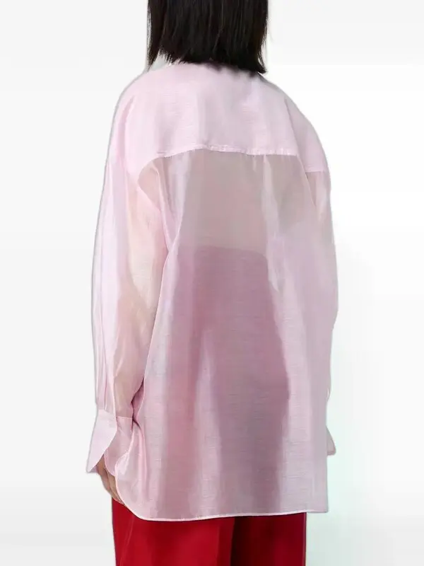 HANITA Chiffon-finish Pussy-bow Shirt