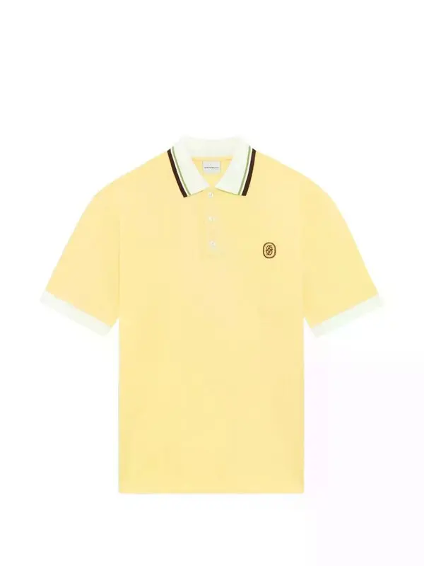 Drole De Monsieur D Mirror Logo-embroidered Polo Shirt - Yellow