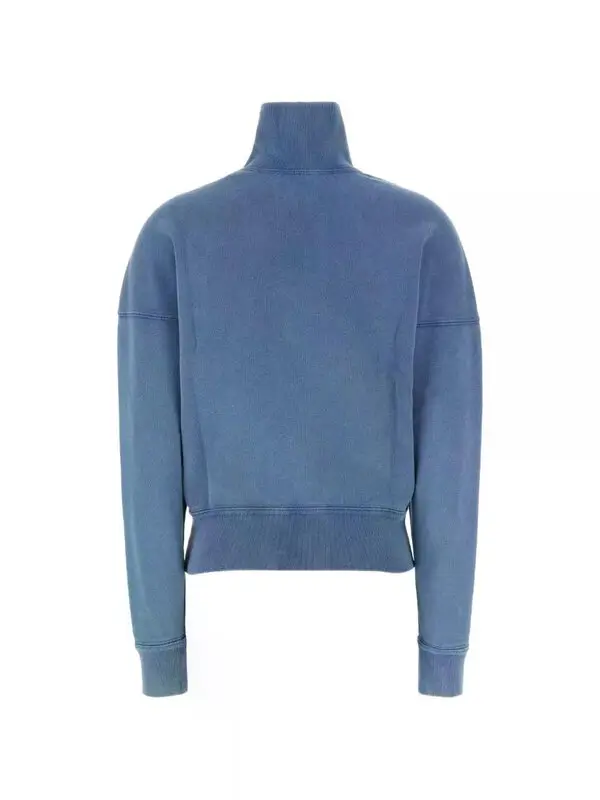 MARANT ETOILE Logo-print Half-zip Sweatshirt - Blue