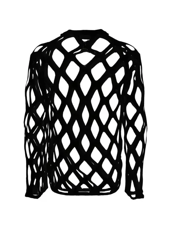 Comme Des Garçons Open-knit Long-sleeve Sweater