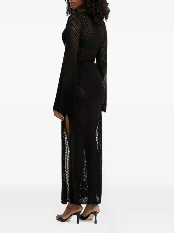Bardot Bryn Crochet-knit Ring-detail Maxi Dress