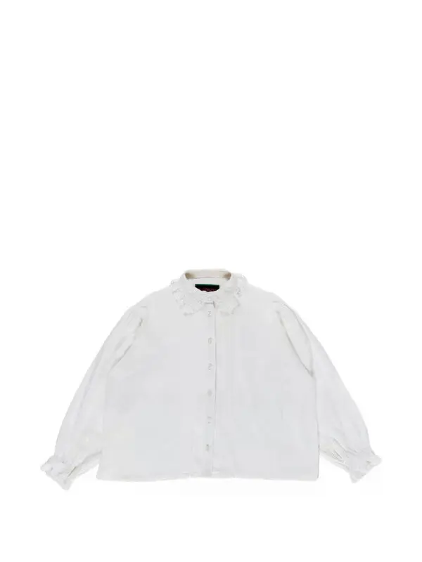 LA FETICHE Jane Broderie Pintuck Blouse - Neutrals