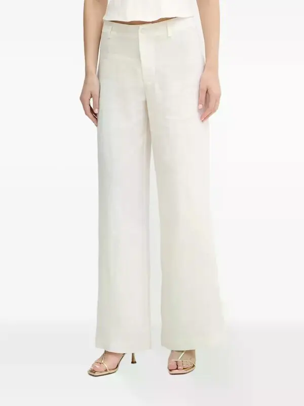 Bardot Serafina Mid-rise Wide-leg Trousers - White