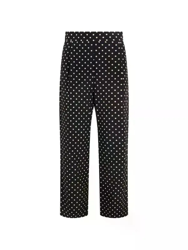 Valentino Garavani Polka-dot Silk Trousers