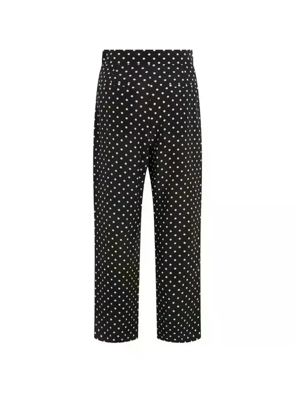 Valentino Garavani Polka-dot Silk Trousers