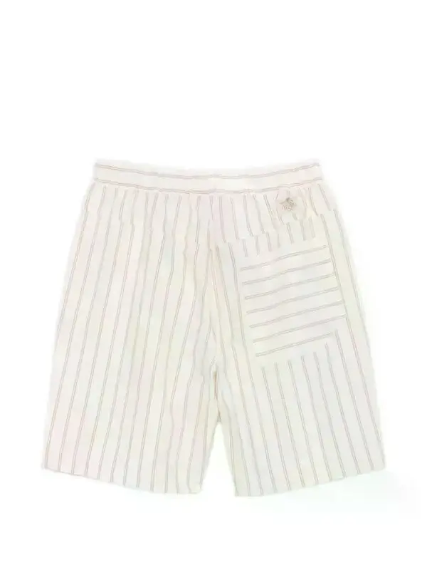 RANRA Striped Cotton Shorts
