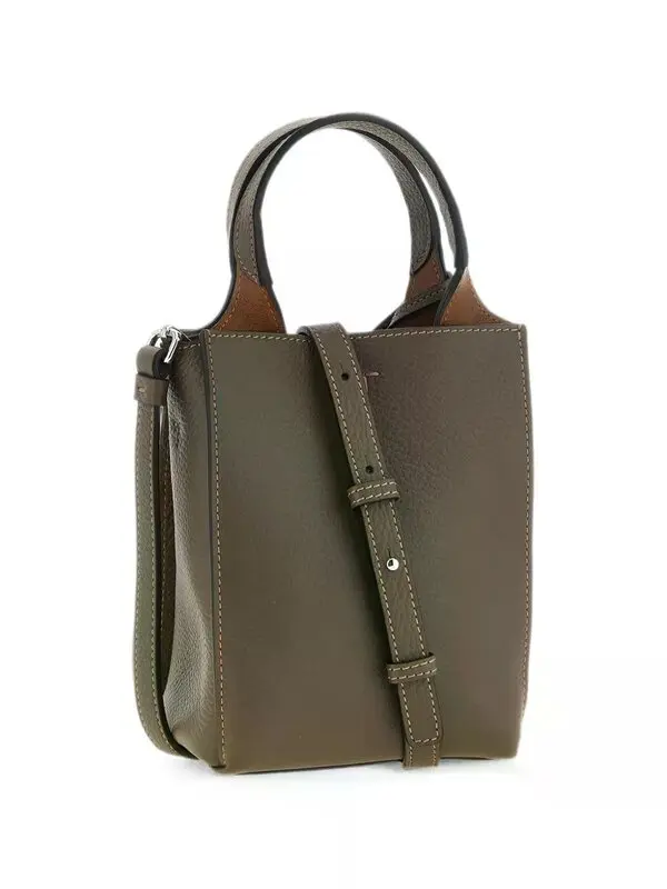 TOD'S T Timeless Hammered Leather Tote Bag